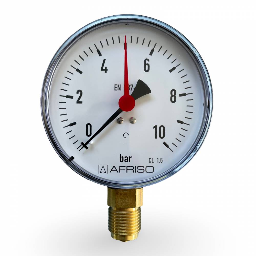 Afriso Rohrfeder-Manometer Manometer groß 0–10 bar... nur 9.90 EUR
