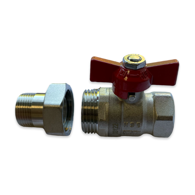 Kugelhahn 1/2" DN15 I/A mit Flügelgriff und... nur 7.50 EUR