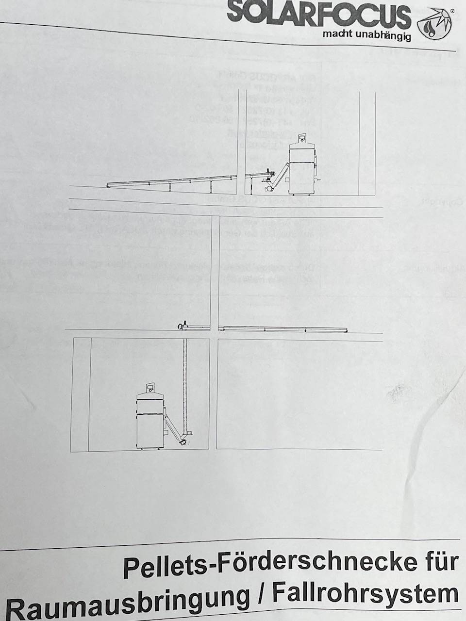 SOLARFOCUS Automatsiche Pellets Förderschnecke für... nur 699.00 EUR